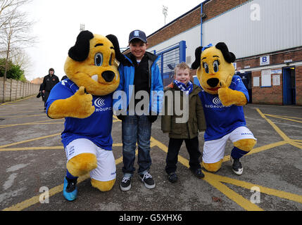 Birmingham City mascots Belle and Beau Brummie with the match day ...