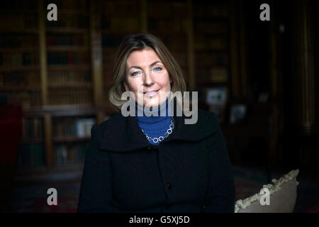 Countess Carnarvon at Highclere Castle in Berkshire at the opening of ...