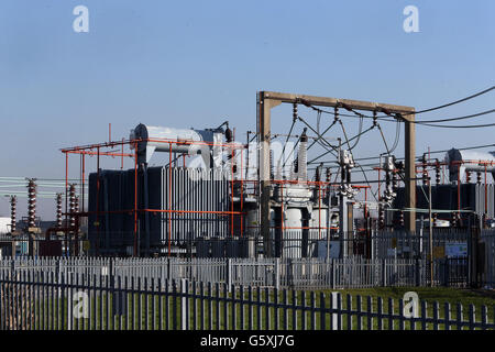 A general view of the North Hyde National Grid Substation in Hayes ...