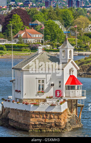 The former Dyna Fyr, Dyna Lighthouse, Oslo Fjord, Oslo, Norway Stock ...