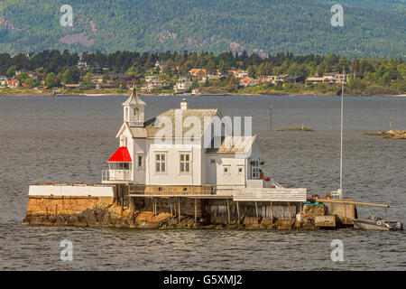 The former Dyna Fyr, Dyna Lighthouse, Oslo Fjord, Oslo, Norway Stock ...