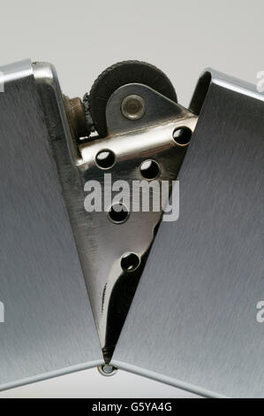 Zippo lighter close-up on black background, macro Stock Photo - Alamy