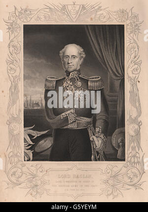 CRIMEAN WAR. Lord Raglan. 1856. Commander in chief of the British army ...
