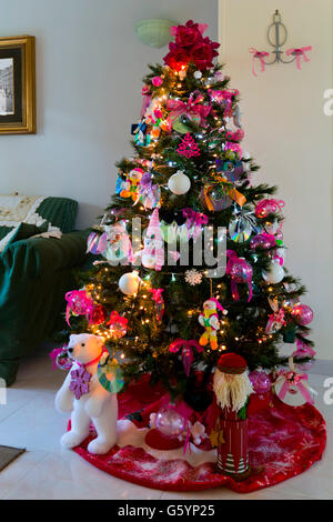 Eco christmas tree with recycled CD used as decoration Stock Photo - Alamy