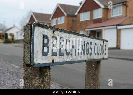 General view of Beeching Close in Countesthorpe, named after Richard ...