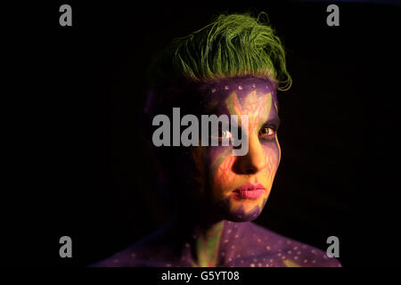 Model Amy Griffin during the Irish Bodypainting Competition at Temple ...