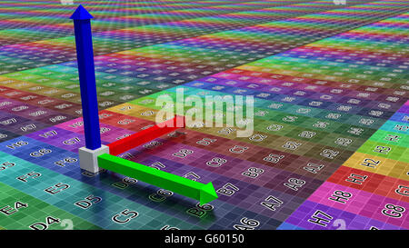 3D Space Coordinate System XYZ Stock Photo - Alamy