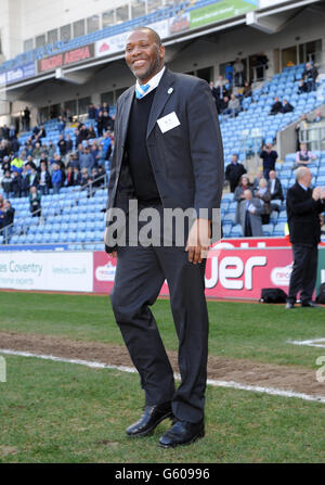 Former Coventry City player John Williams is interviewed at half-time ...