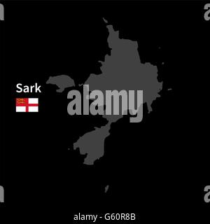 Detailed vector map of Sark Stock Vector Image & Art - Alamy
