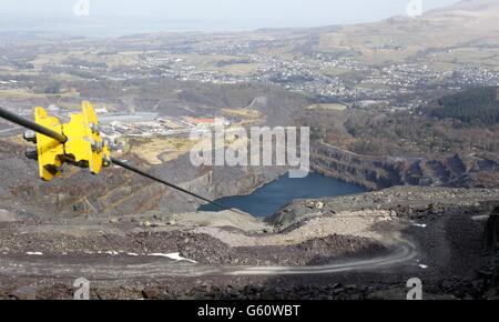 Zip World, Penrhyn Quarry, Bethesda, Bangor, Gwynedd, North Wales the ...