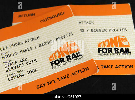 A leaflet handed out by TUC activists at Hull Station marking the 50th ...