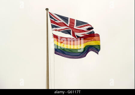 Government buildings in London fly the Rainbow flag alongside the Union ...