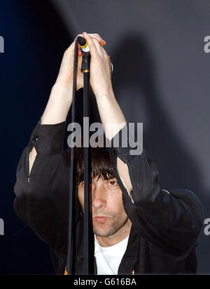 Primal Scream lead singer, Bobby Gillespie and wife Katie England ...