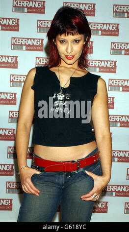 Former Republica singer Saffron arriving at the Hilton Park Lane Hotel ...