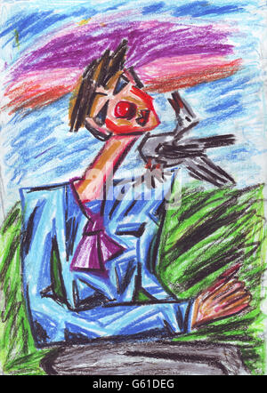 oil painting, portrait, handmade Stock Photo - Alamy