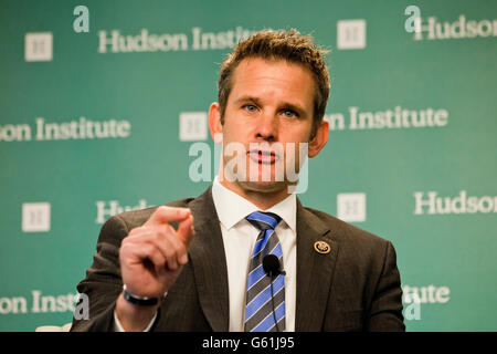 May 26, 2016: Illinois republican congressman Adam Kinzinger speaking ...