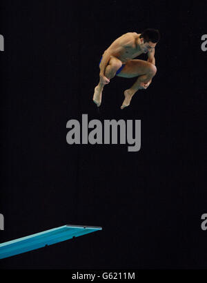 Britain's Christopher Mears dives in the Men's 3m springboard final ...
