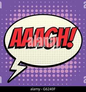 aaagh comic bubble retro text Stock Vector Image & Art - Alamy