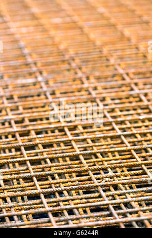 Concrete reinforcement: stack of steel rebar cut and bent Stock Photo ...