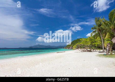 white sand beach of coron island in Palawan Philippines Stock Photo - Alamy