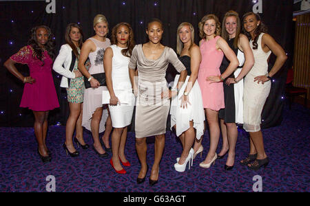 (left to right) Fern Whelan, Eniola Aluko, Claire Rafferty, Stephanie ...
