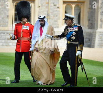 The Duke of Edinburgh inspects members of the Royal Dragoon Guards ...