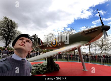 Grangemouth Scotland - Full size replica mk2 Spitfire memorial to Stock ...