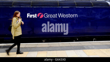 First Great Western logo on train, Newport, Gwent Stock Photo - Alamy