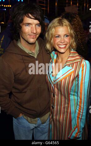 Melinda Messenger, husband Wayne Roberts, their son Flynn and daughter ...