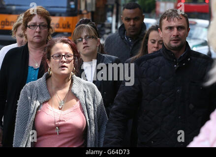 Natalie Sharp, the mother of Tia Sharp accompanied by her partner ...