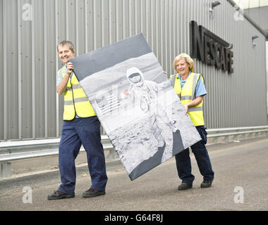 Nestle factory in Tutbury Staffordshire England UK where Nescafe coffee ...