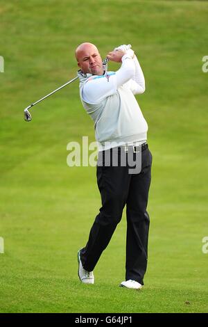 England's Gary Lockerbie in action during Day Two of the 2013 BMW PGA ...