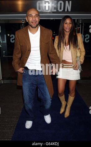 Drum & Bass musician Goldie and his wife Sonya, arriving at a party to ...
