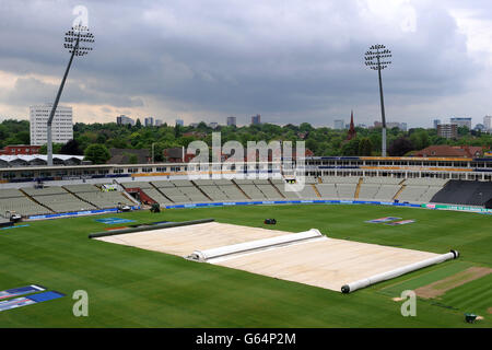 A general view of the Edgbaston cricket ground during play on day three ...