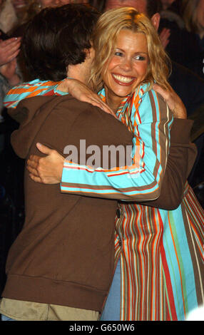 Melinda Messenger, husband Wayne Roberts, their son Flynn and daughter ...