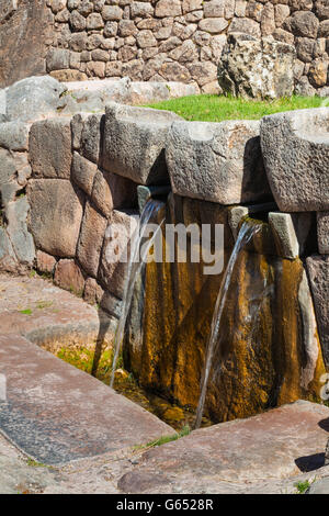 Water Temple of Tambomachay, the Bath of the Inca near Cusco, Peru with ...