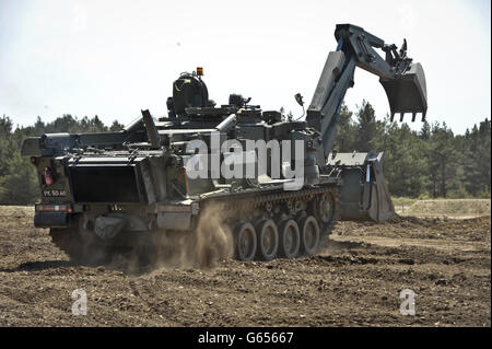 A Terrier armoured digger, which can be controlled by remote control ...
