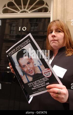 Gerry Adams outside no 10 Downing street December 1997 Flanked by his ...