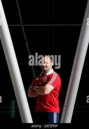 British and Irish Lions' Rory Best during the press conference at ...