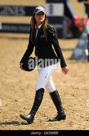 Jessica Springsteen walks the course during the Longines Global ...
