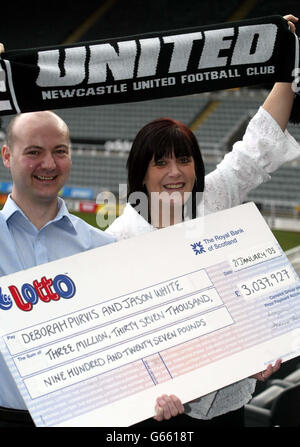 Newcastle United fans Deborah Purvis, 36, and fiance Jason White ...