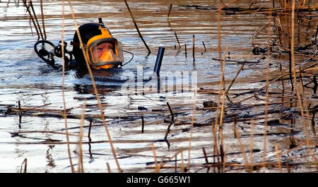 Police searching the Orchard Park estate, Hull, in their hunt for ...