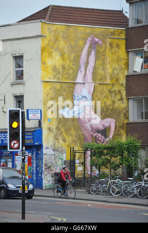A new mural called Breakdancing Jesus, painted by artist Cosmo Sarson ...