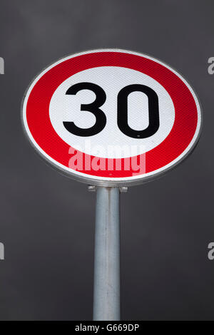 Road sign max speed 30 Stock Photo - Alamy
