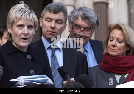 Stephen Clark (centre), husband of solicitor Sally Clark, and Frank ...