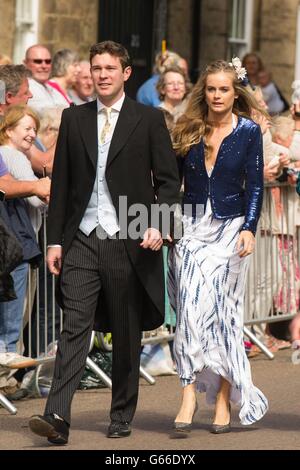 The Duke of Northumberland's daughter Lady Melissa Percy, 26 is greeted ...