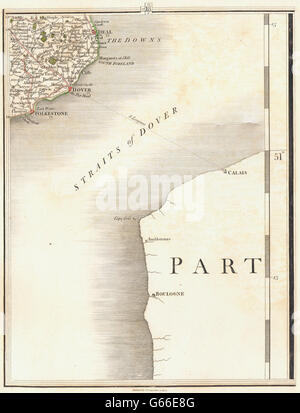 DOVER STRAIT CHANNEL PORTS. Kent Deal Folkestone Calais Boulogne. CARY ...
