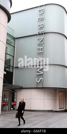 Debenhams. A general view of a Debenhams store in Manchester city ...