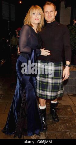 TV presenter Gaby Roslin and her husband Colin Peel arriving for a ...