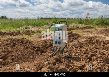 Electric distribution board on the construction site Stock Photo - Alamy